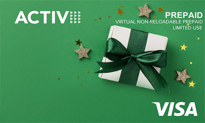 Activ Visa Prepaid Gift Card